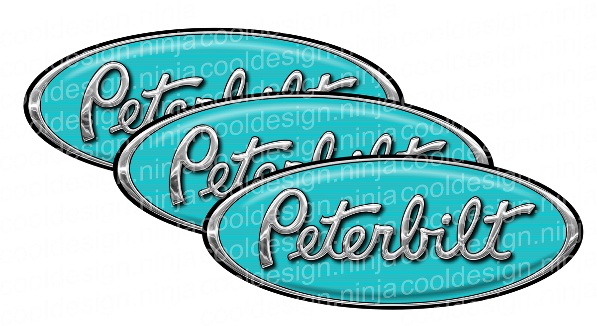 Turquoise Peterbilt Emblem Skins – Cool Design Ninja