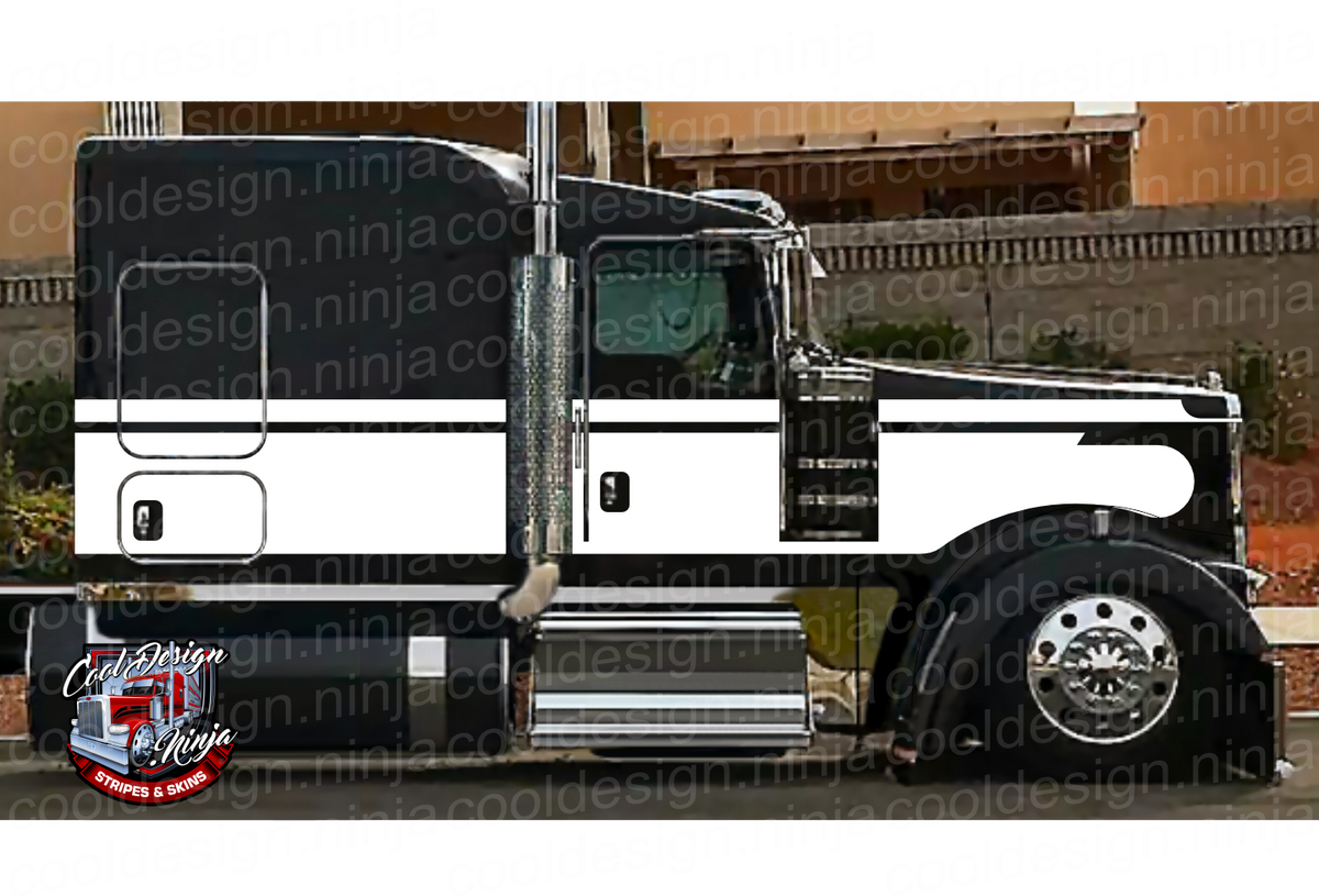 White W900 Seminole Kenworth Stripe Kit – Cool Design Ninja