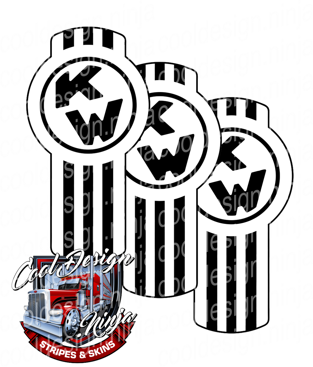Black and White Kenworth Emblem Skin Kit – Cool Design Ninja