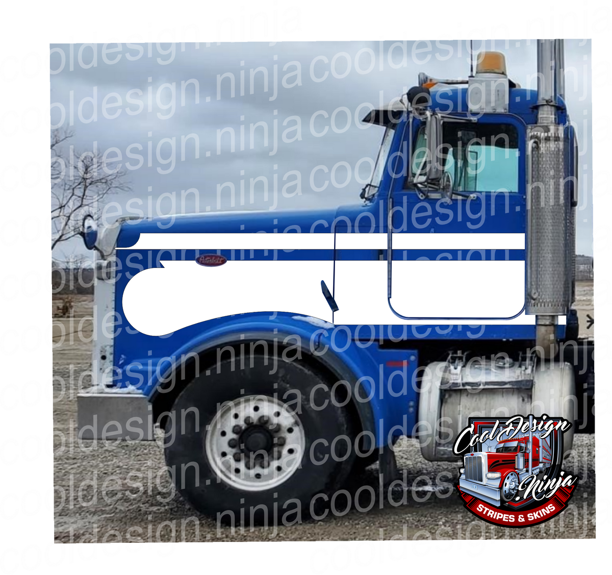 Pearl White Seminole Peterbilt Stripe Kit – Cool Design Ninja
