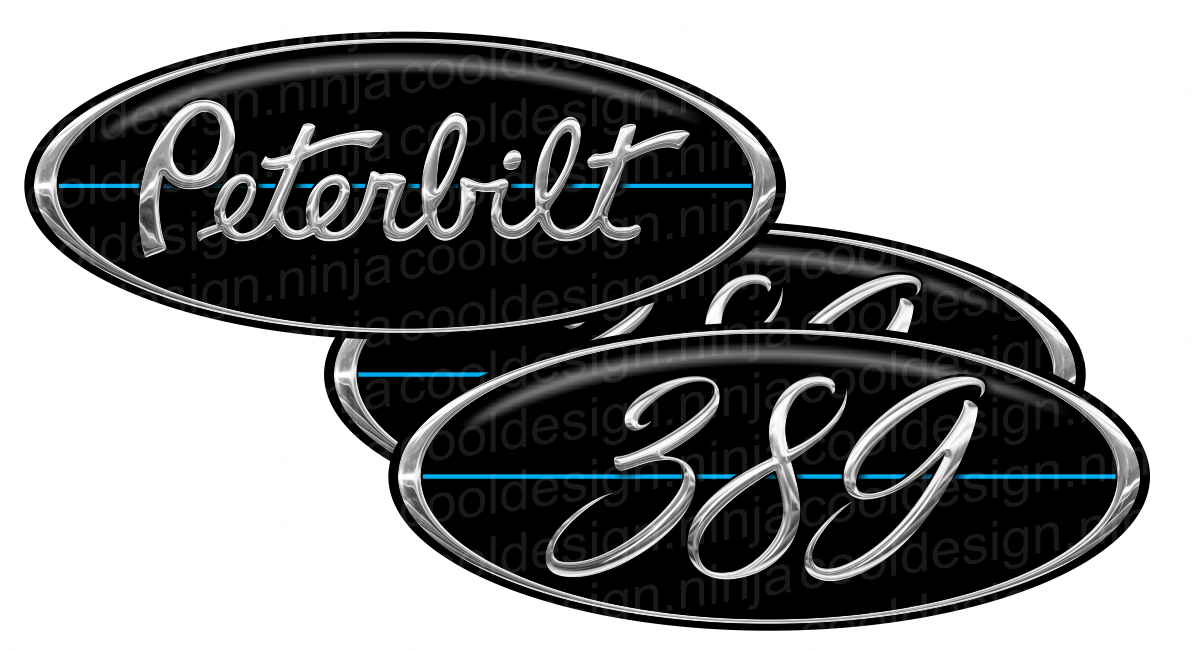 Thin Blue 389 Pete Emblem Skins – Cool Design Ninja